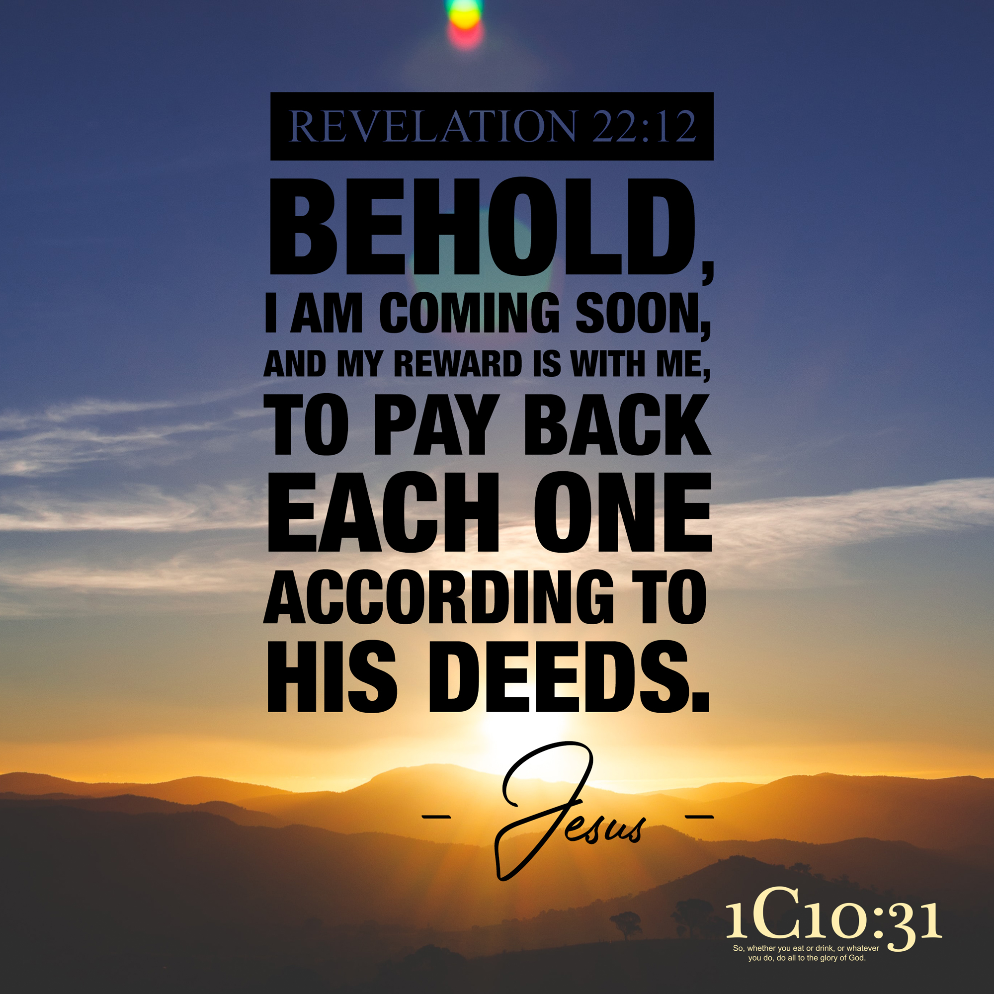 Revelation 22 12 1C1031 co zw